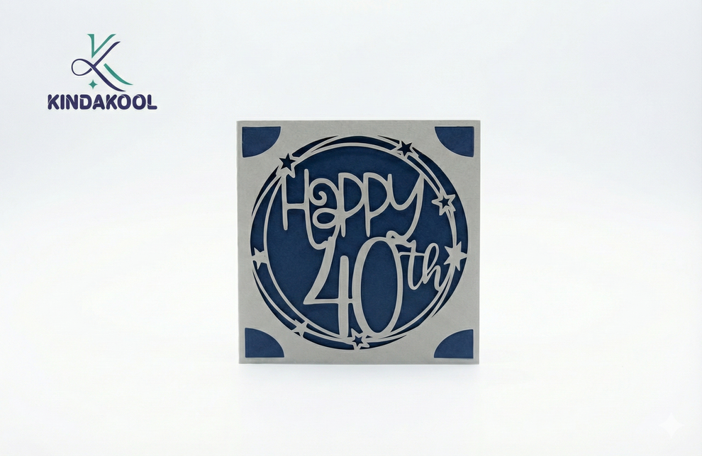 Happy 40th Cutout Card – kinda kool